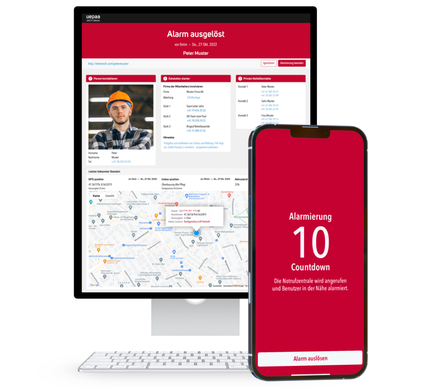 Digitaler Totmannschalter als App | Uepaa