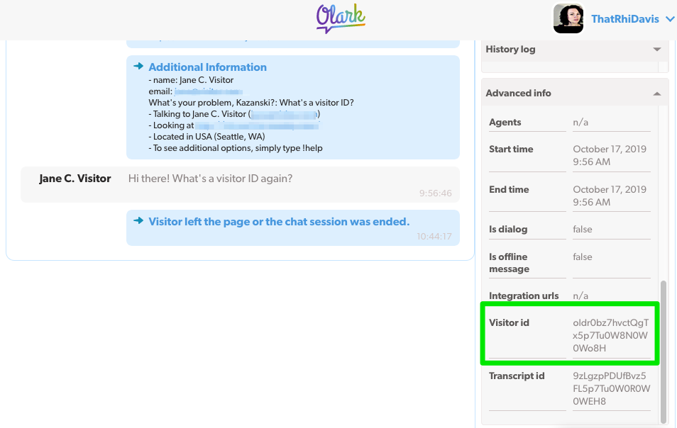 Olark: Accessing Visitor IP Addresses in Olark (Olark Classic)