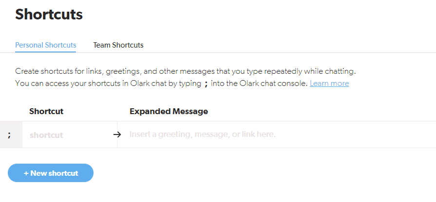 Olark: Send Messages Faster with Shortcuts (Olark Classic)