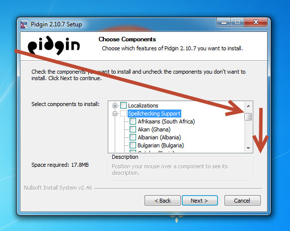 Olark: Pidgin spell checker