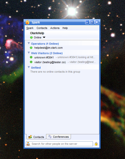 Olark: Spark IM Setup Guide