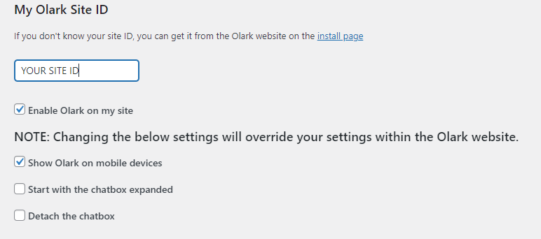 Olark: WordPress Integration Guide (Plugin Install)
