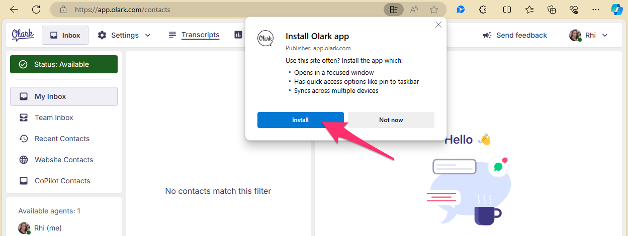 Olark: Olark Desktop App