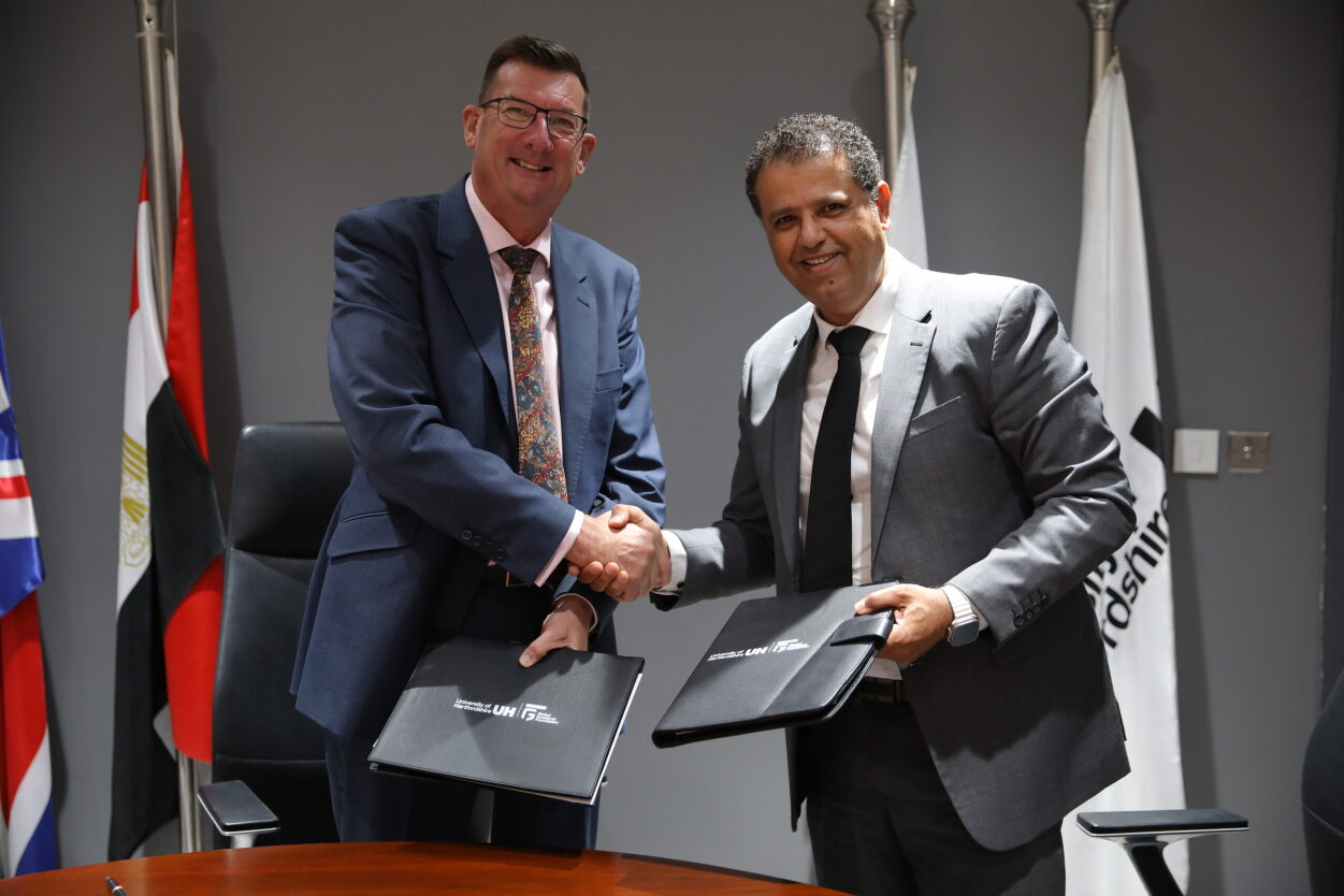 UH-GAF signs an MoU with PAFT I GAF I University of Hertfordshire in Egypt