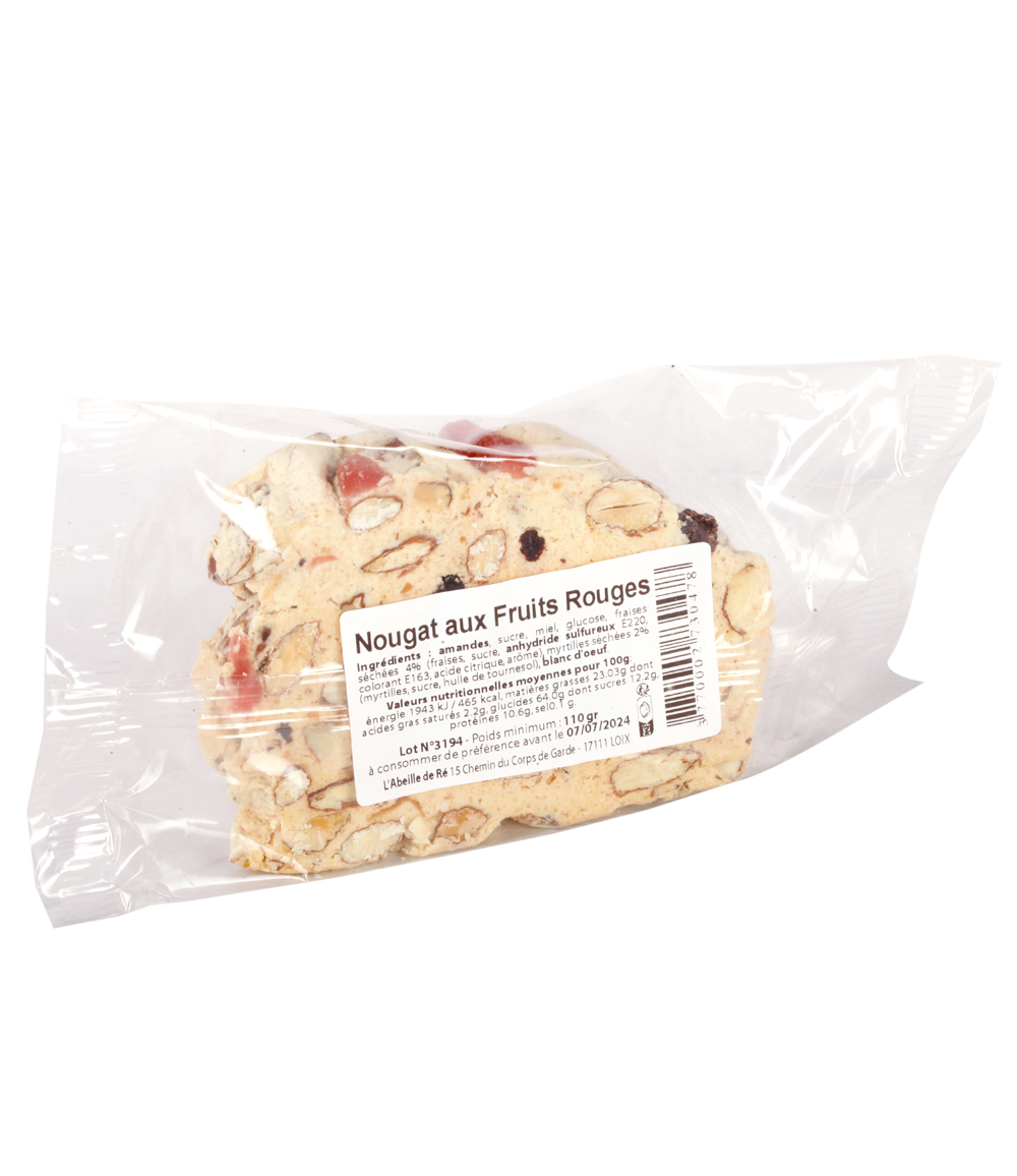 Miellerie L'Abeille de Ré - Nougat aux fruits 110 gr