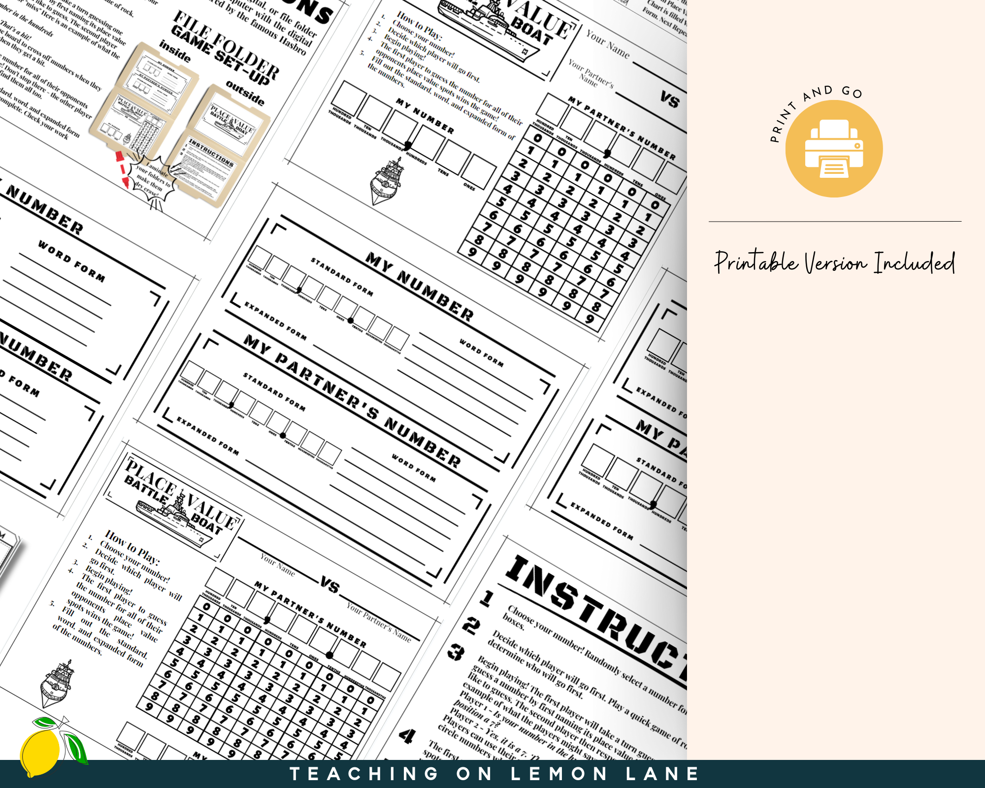 Battleboat: Math Game - Place Value & Number Forms