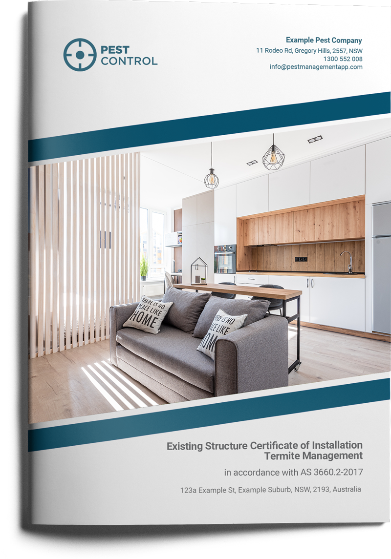 Existing Structure Certificate of Installation - Pest Management App