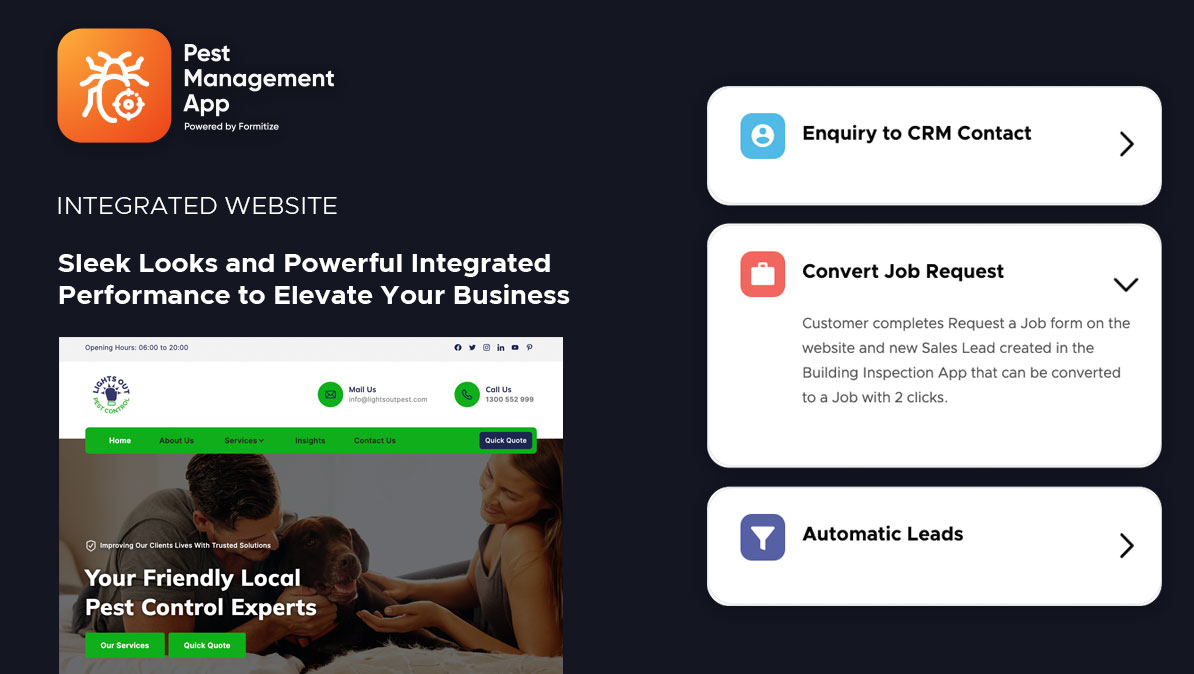Integrated Website | Pest Management App