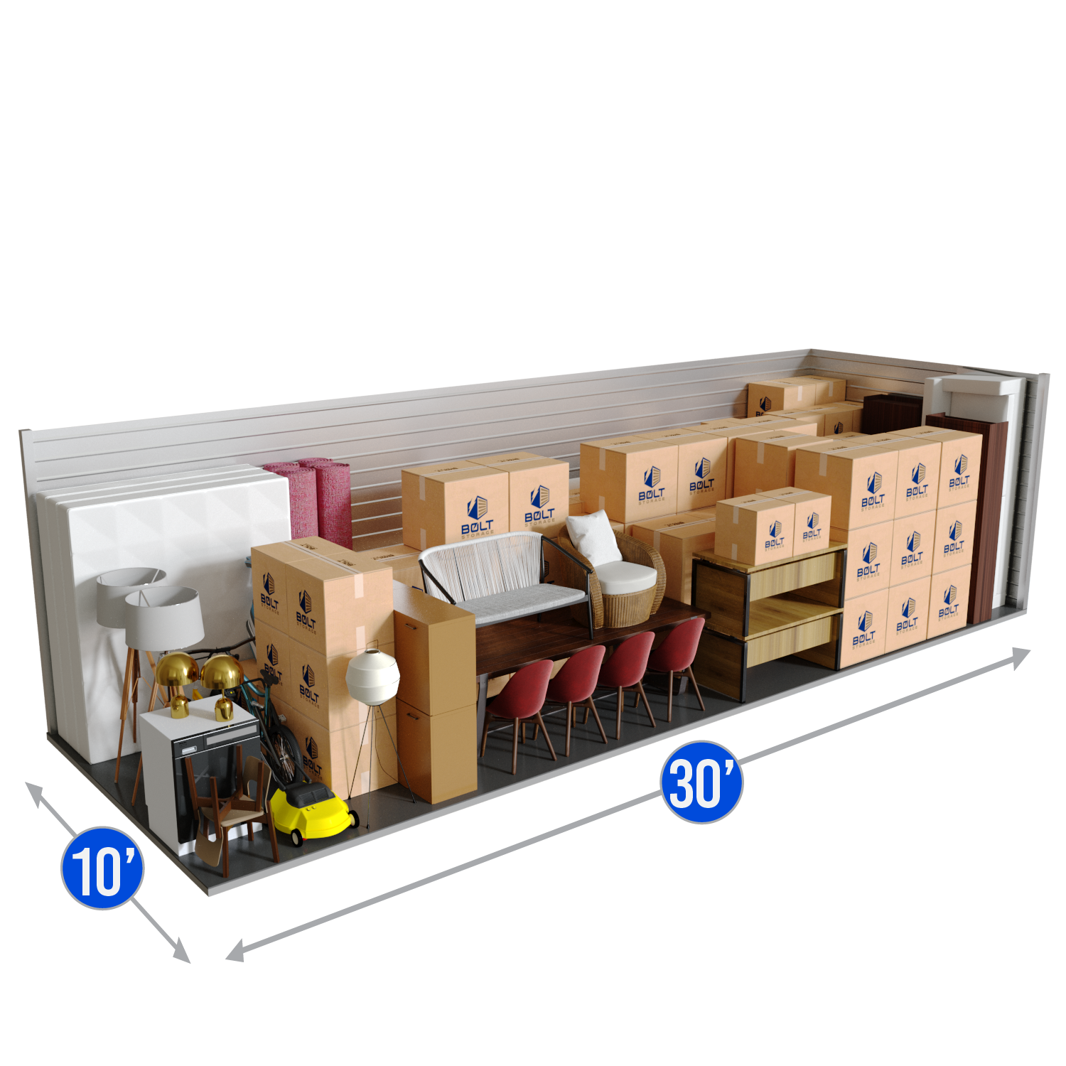 Sizing Guide - Bolt Storage Affordable Self Storage Units