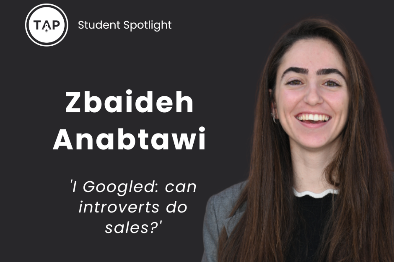Zbaideh Anabtawi: ‘I Googled: Can Introverts Do Sales?’ | TAP