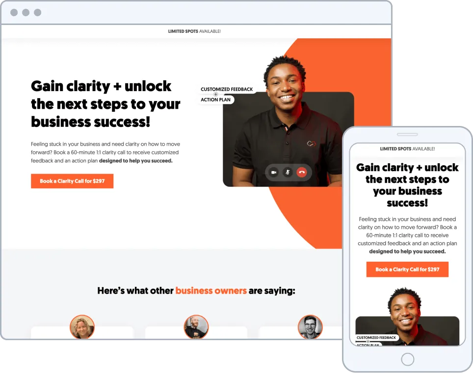 Landing Page Design & Development