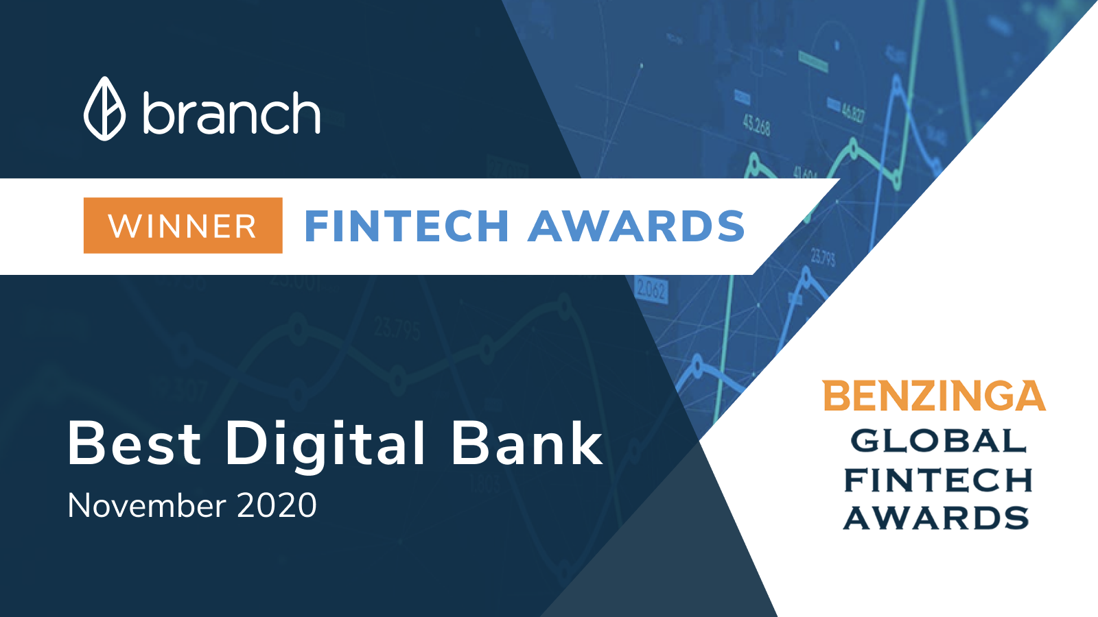 Branch Recognized as 2020 Benzinga Fintech Awards Winner
