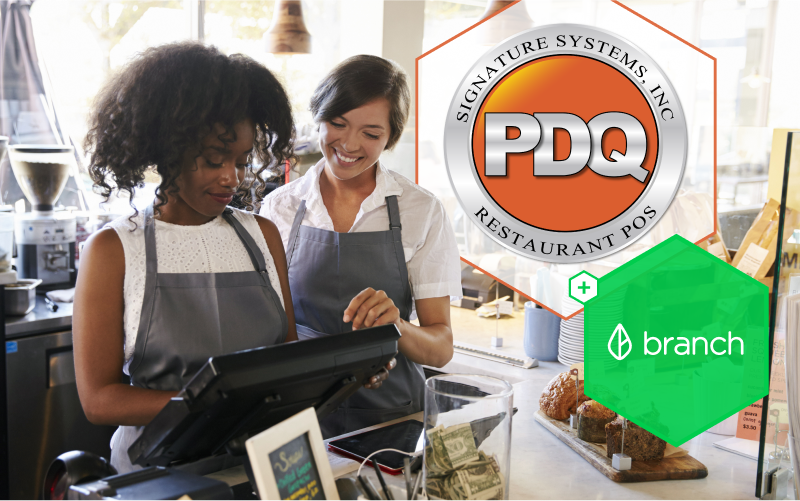 Branch + PDQ: Instant, Digital Tips & Mileage for Restaurant Franchises