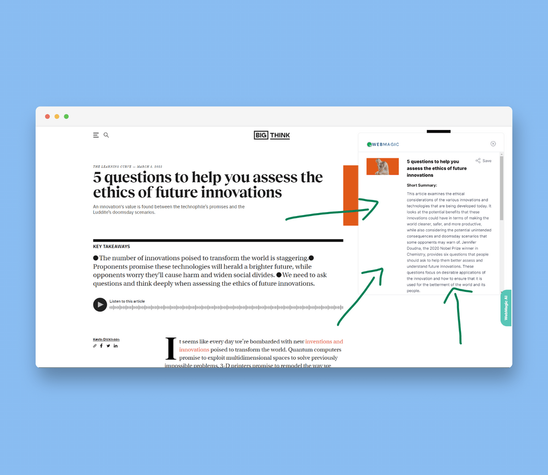 Web Summarizer - WebMagic AI