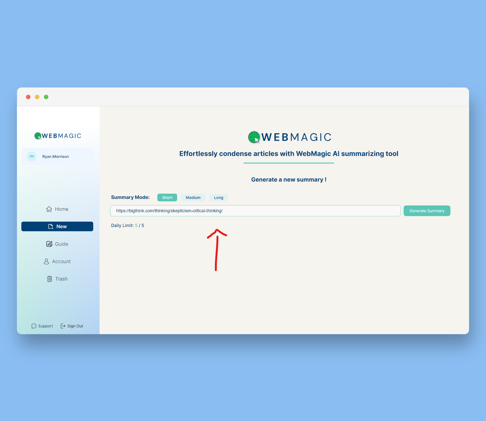 Web Summarizer - WebMagic AI