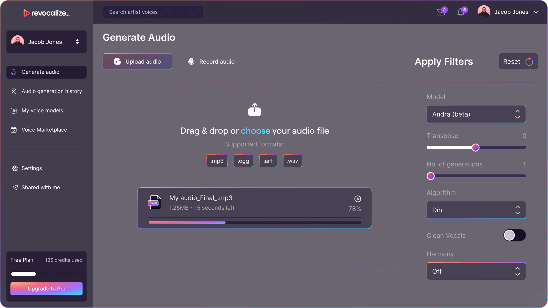 Revocalize AI – Studio-Level AI Voice Generation Toolkit