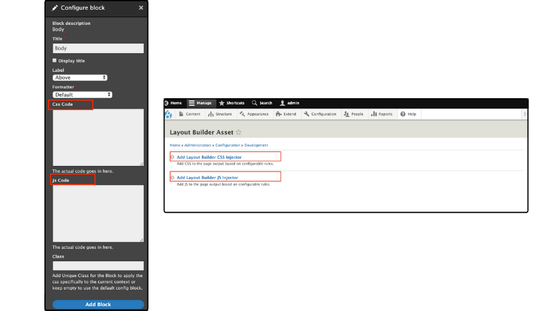 Layout Builder Asset Injector module