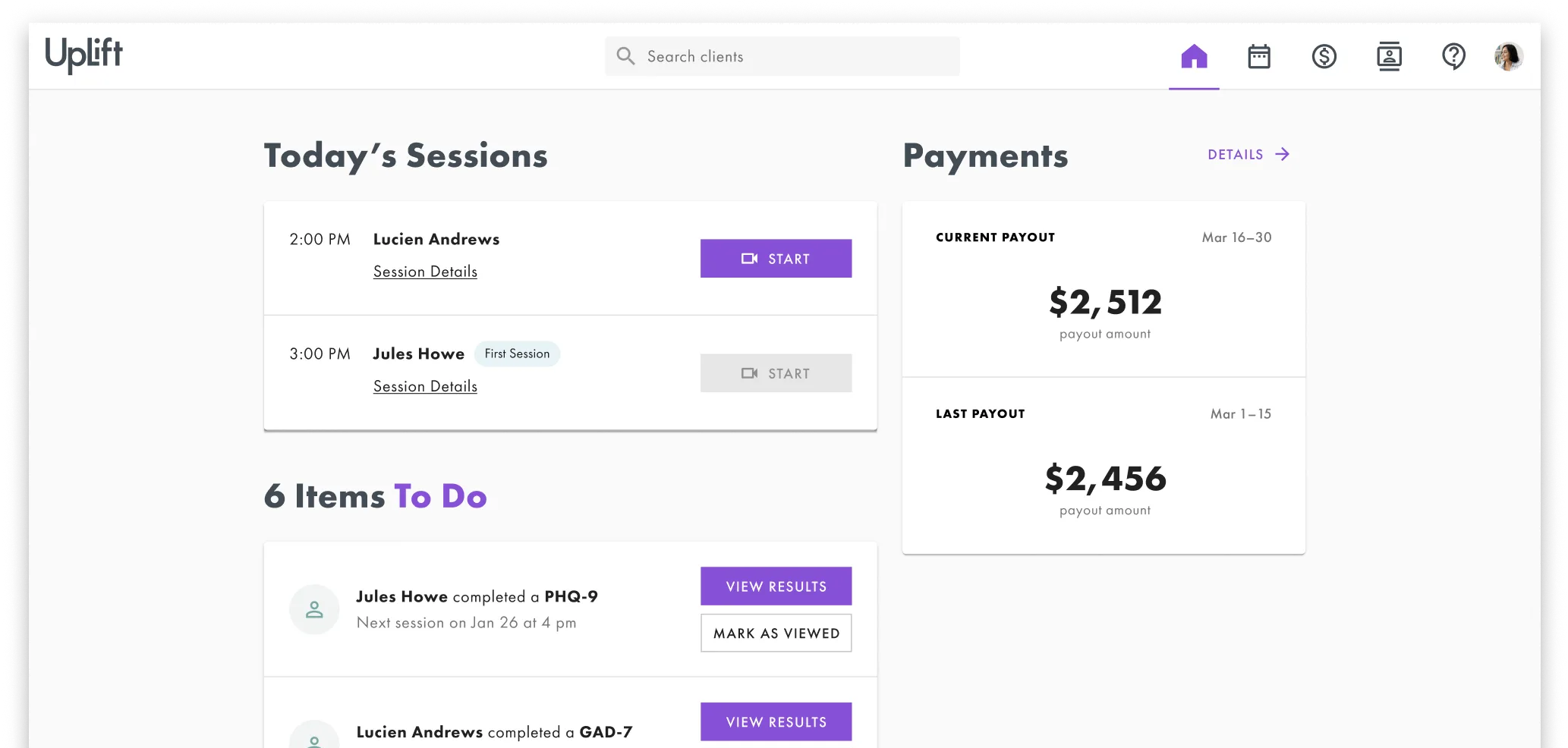 For Therapists — UpLift