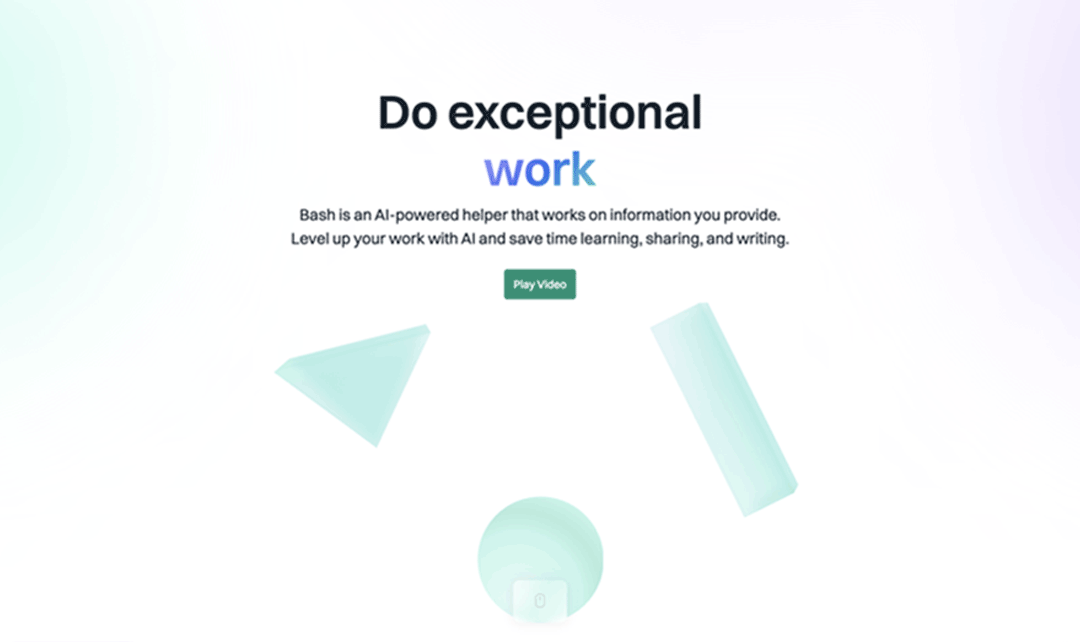 Bash: AI-powered helper for your content. Bash: AI-powered helper for your content.