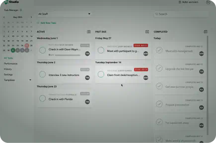 Gym Task Management | MyStudio