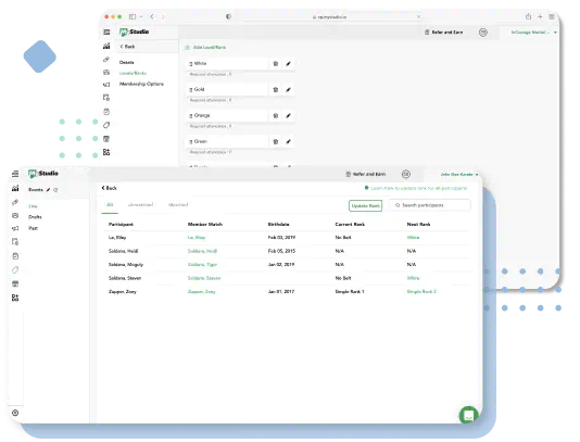 Easily Manage Student Ranks & Levels | MyStudio