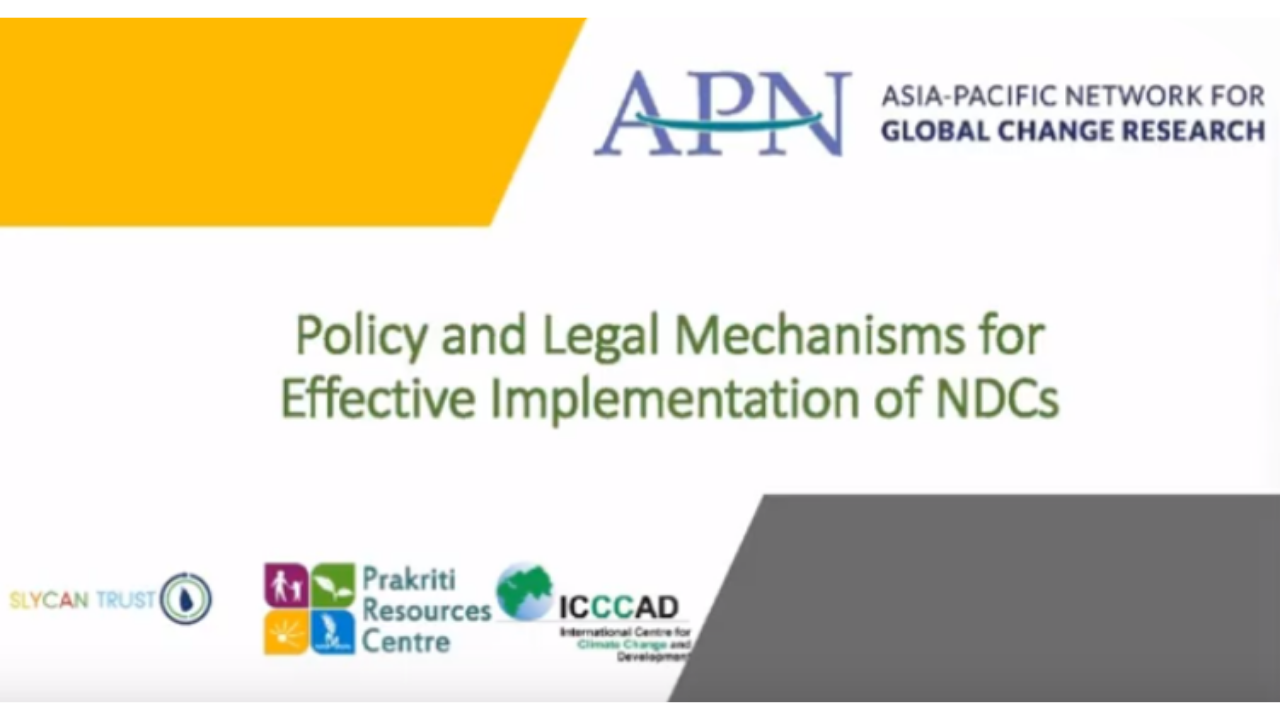 Policy and Legal Mechanisms for Effective Implementation of NDCs ...