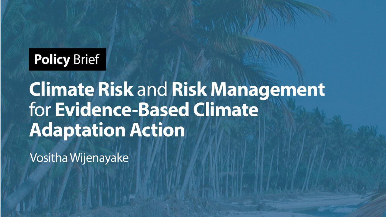 Climate Risk and Risk Management for Evidence-Based Climate Adaptation ...