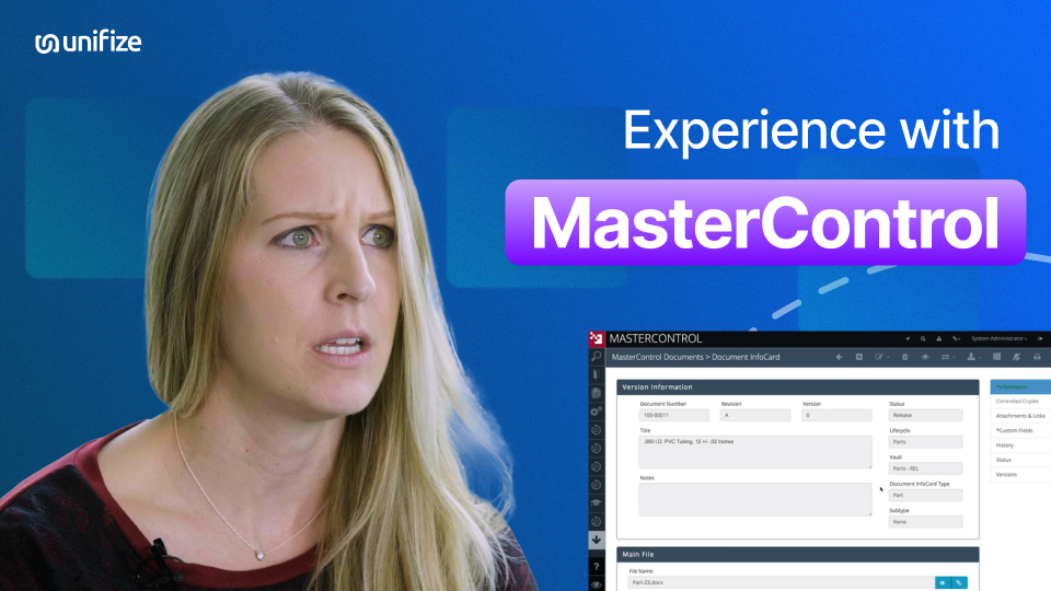 Experience with MasterControl