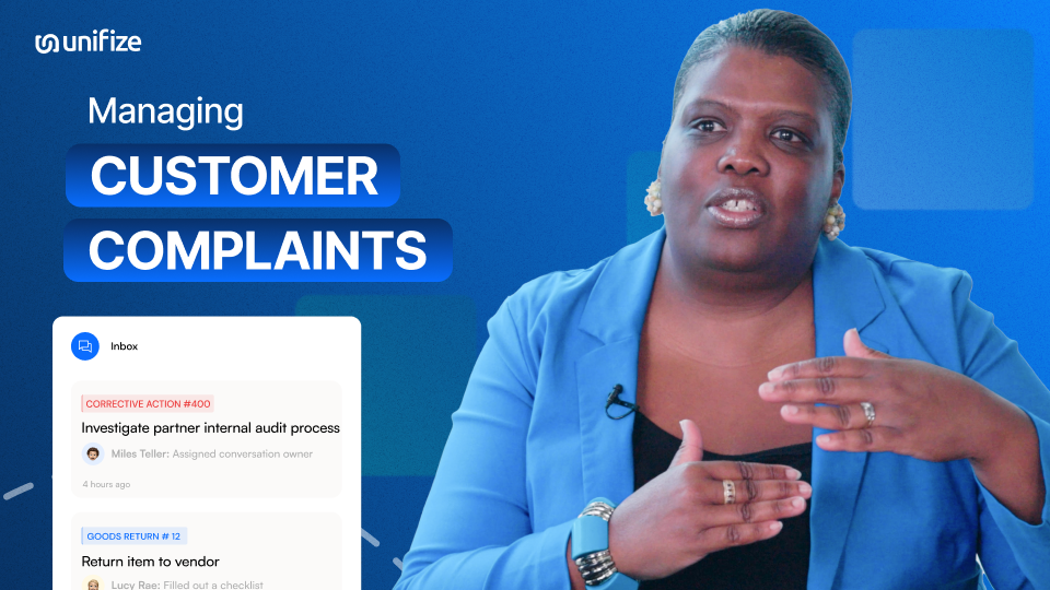 How we use Unifize to manage customer complaints