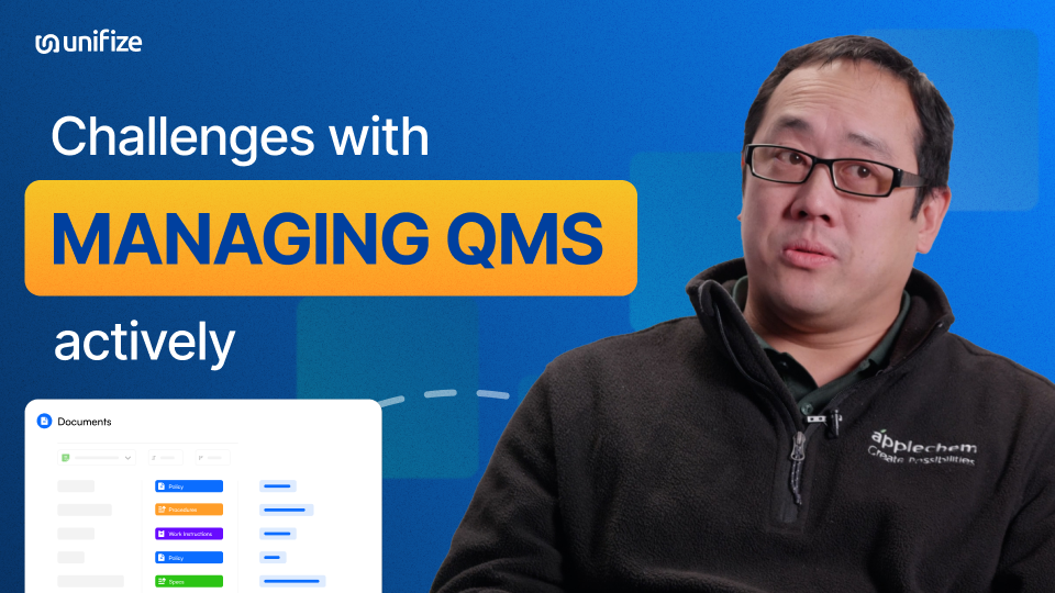 What is the challenge with managing a QMS actively