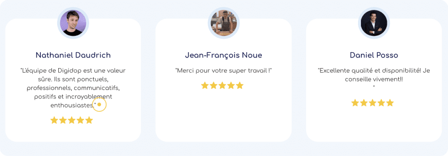 Avis client sur son site web, vitrine ou e-commerce ⭐️