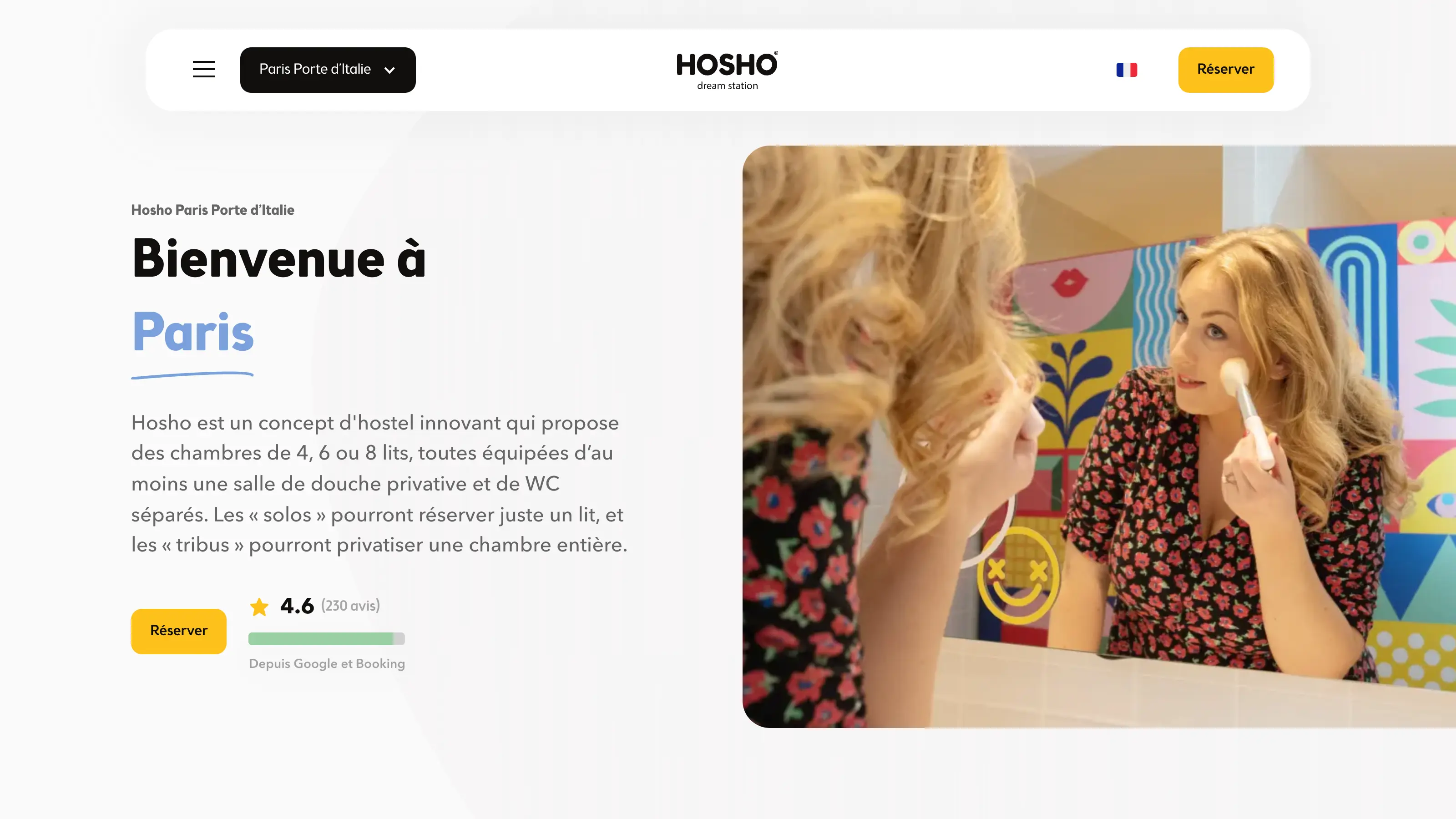 Webflow for youth hostels - Hosho