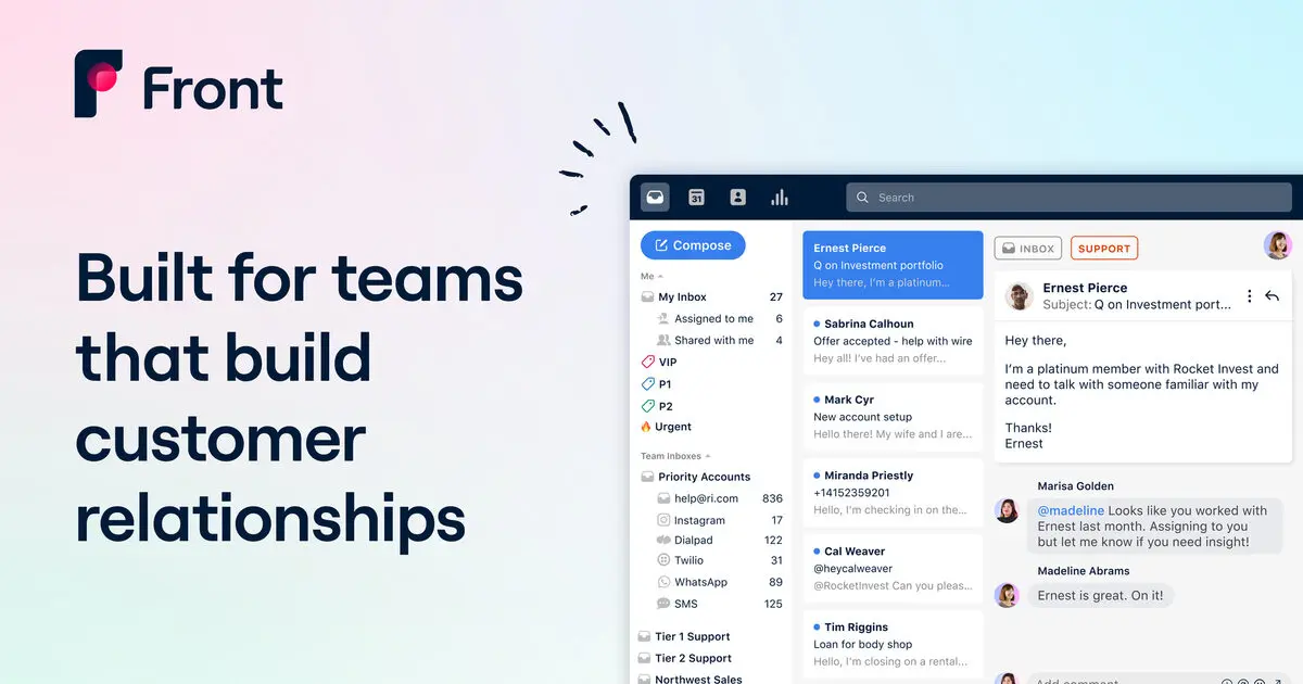 Front - The customer communication platform for building relationships