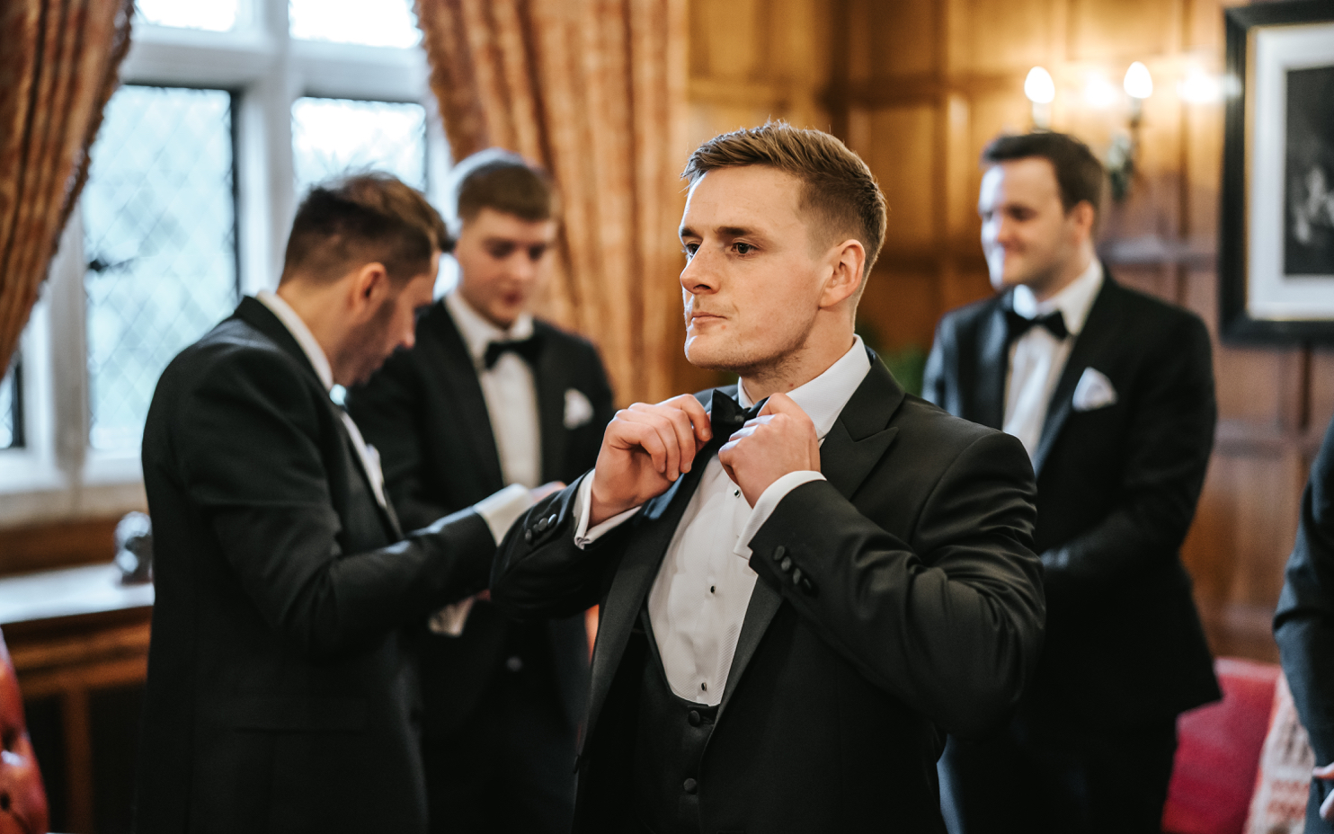 Elegant Groom's Room at North Mymms Park