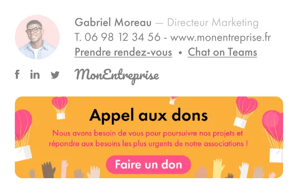 Campagnes de signatures mail - Letsignit