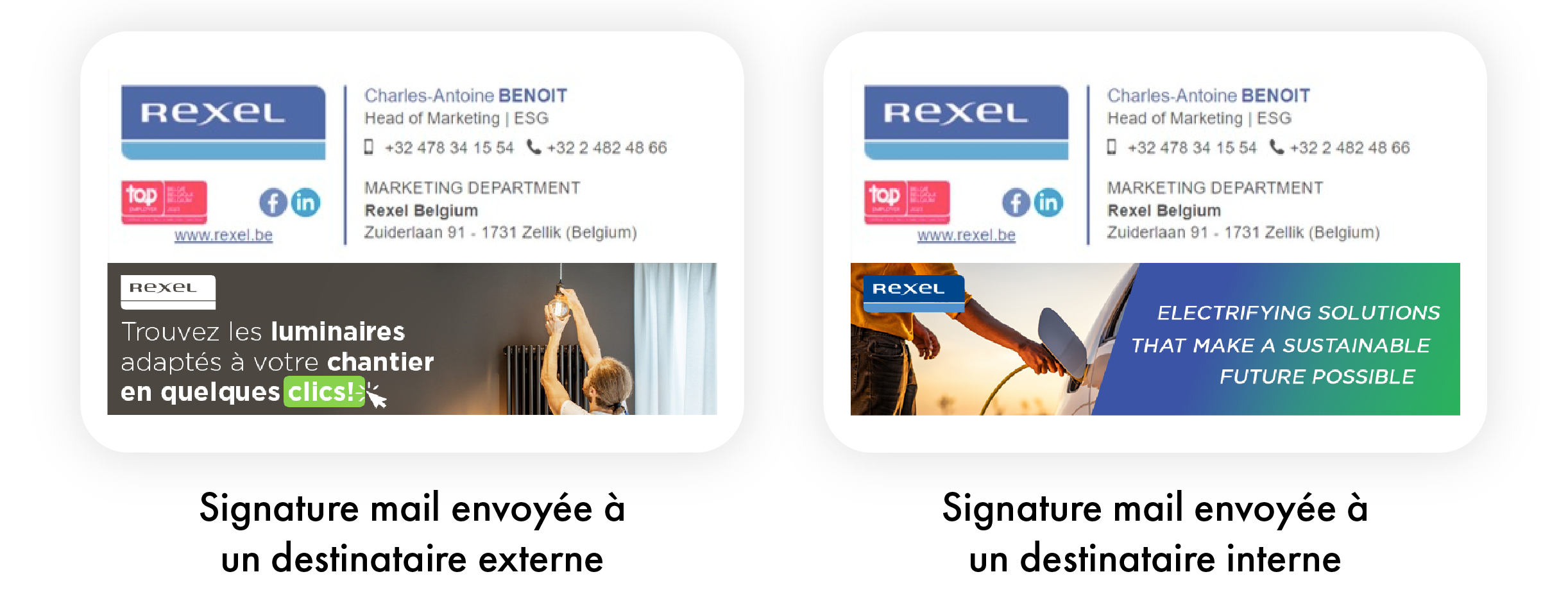 Rexel Belgique renforce sa communication interne et externe avec Letsignit