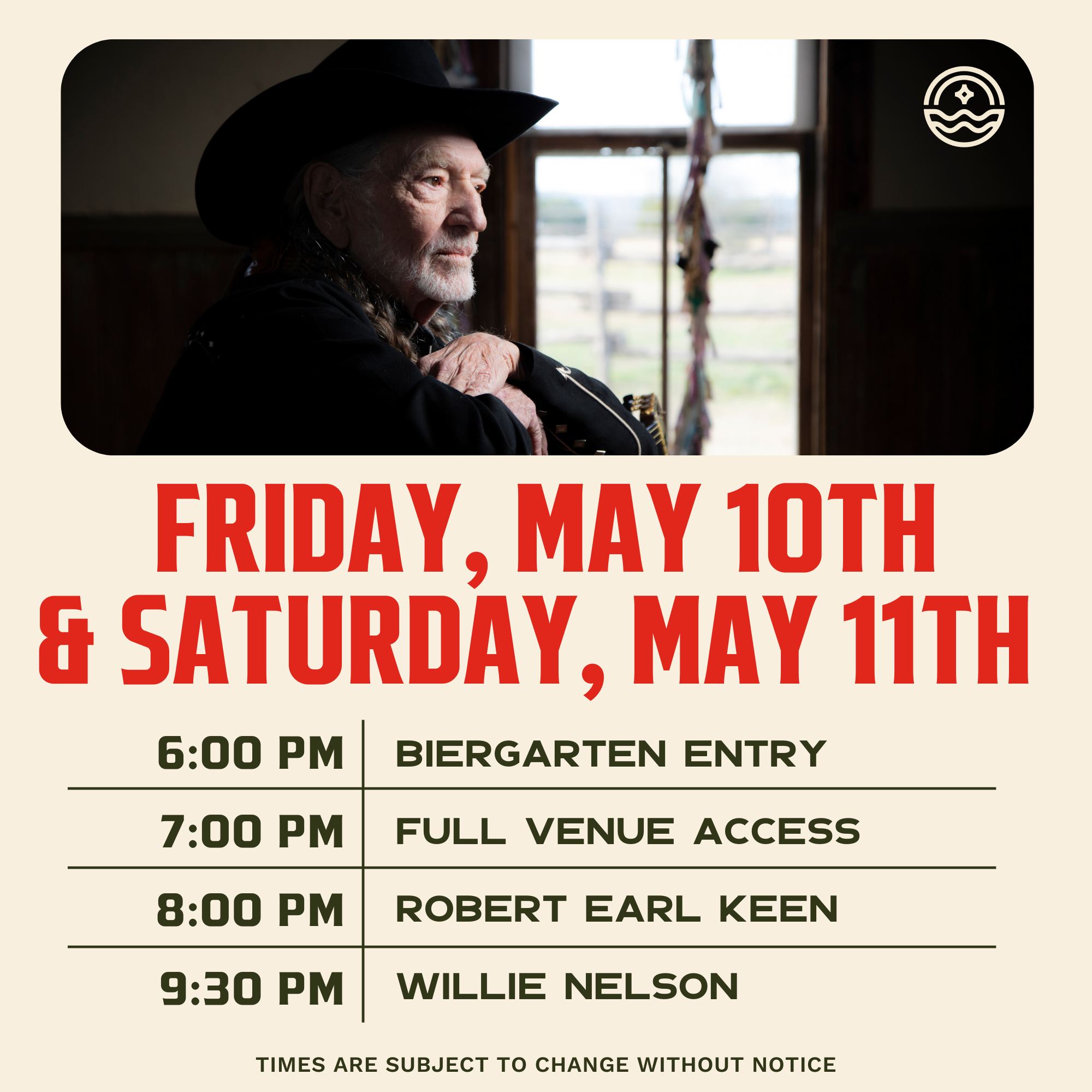 Willie Nelson & Family Live May 11, 2024 | Whitewater Amphitheater