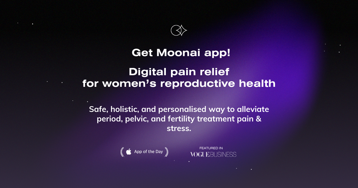 Moonai — The first and only pelvic and period pain relief app