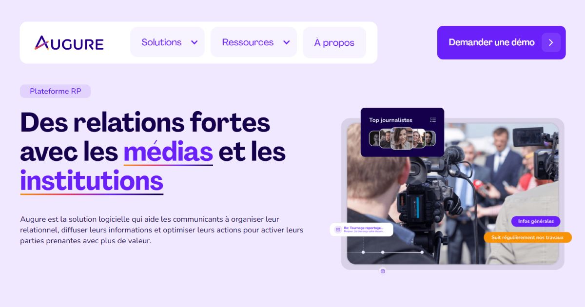 Augure : logiciel RP et affaires publiques