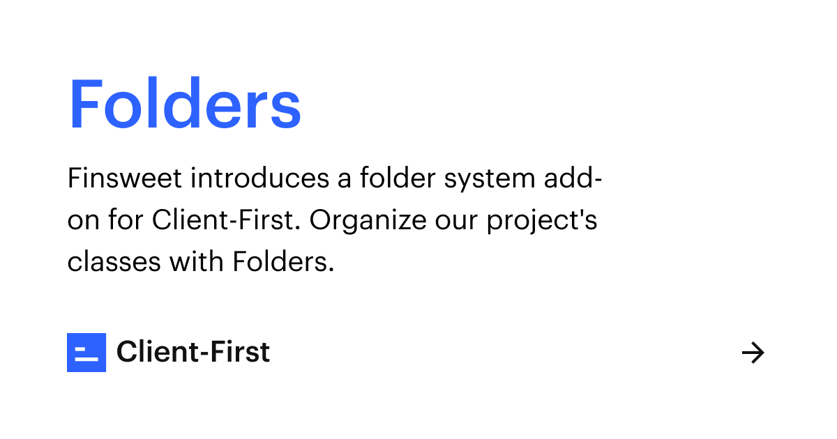 Folders - Client-First