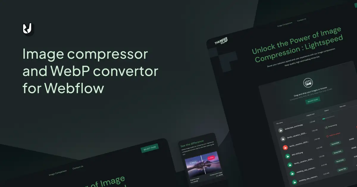 Webflow Image Optimizer - Image compression and WebP Convertor