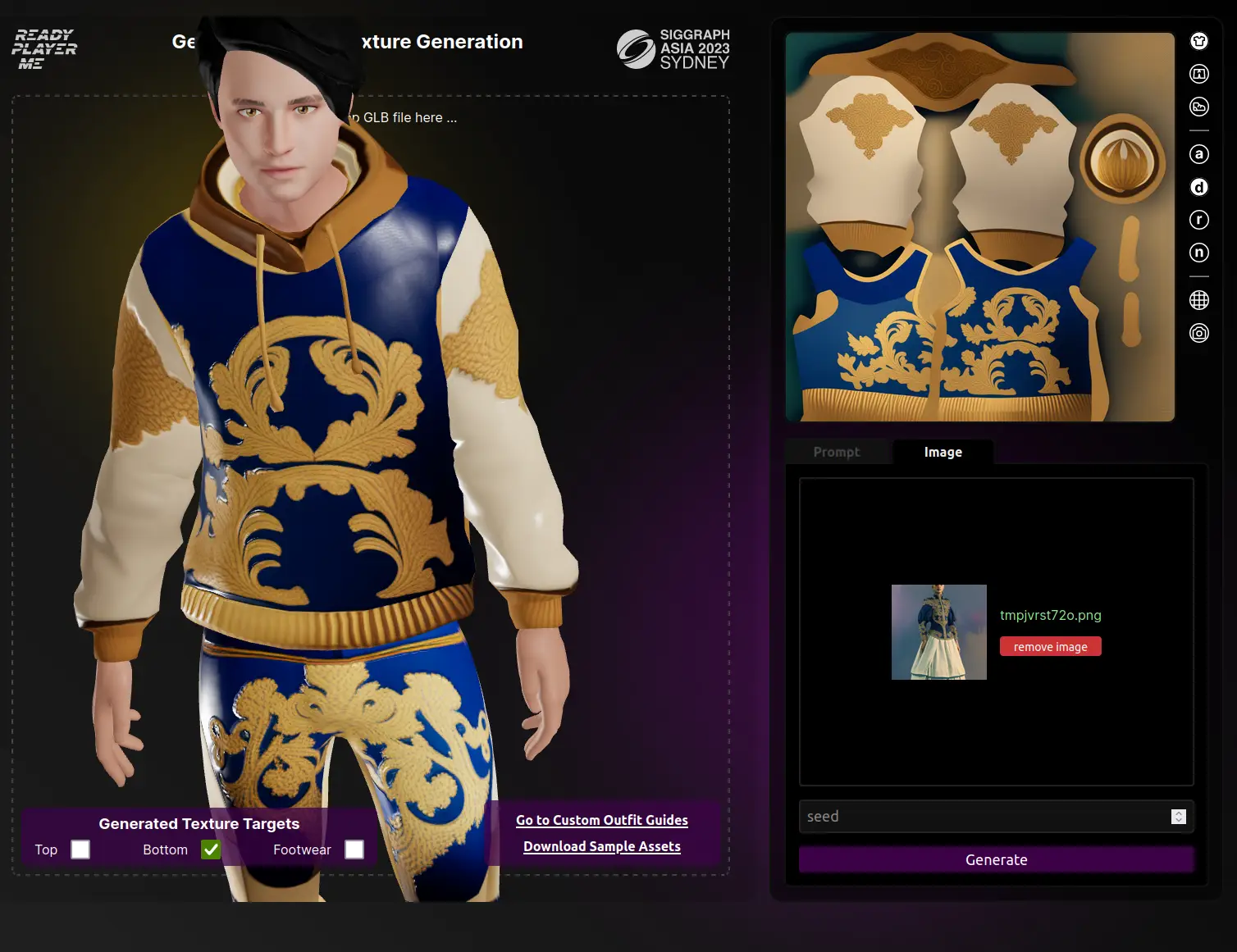 How we used Stable Diffusion to enable geometry-aware avatar outfit texturing
