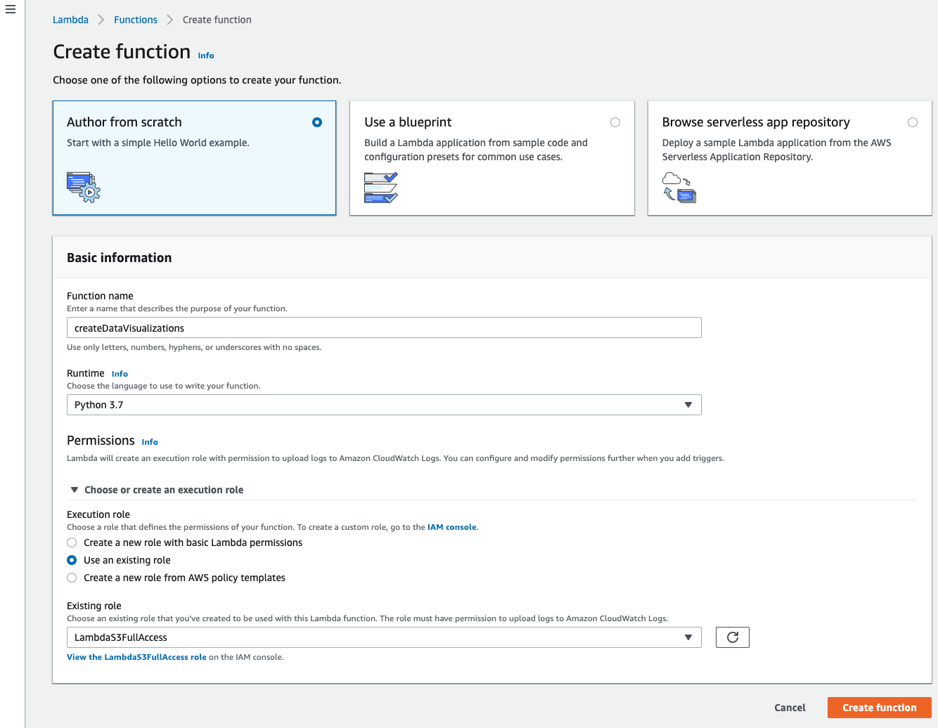 Serverless Data Visualizations - Highland