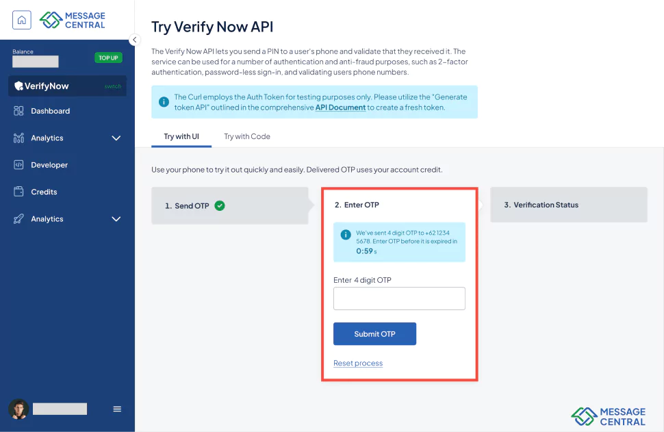 Send OTP to a Mobile Number Online | Message Central Blog
