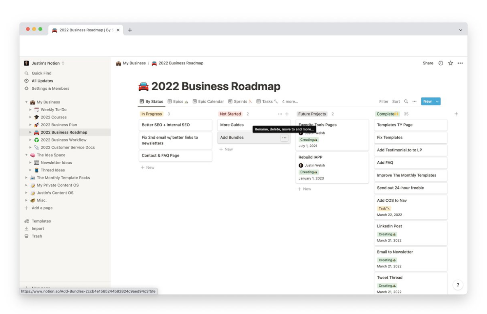 What is a Business Roadmap? (And How to Create One) | Justin Welsh