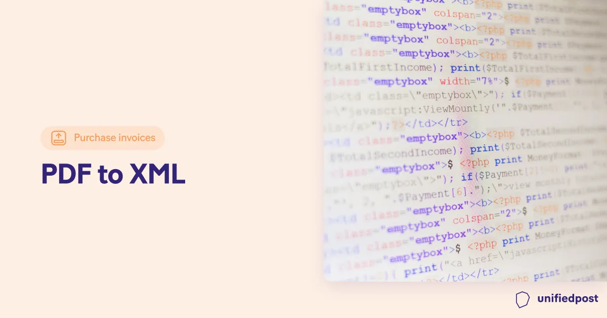 PDF naar XML | Inkoopfacturen | Unifiedpost België