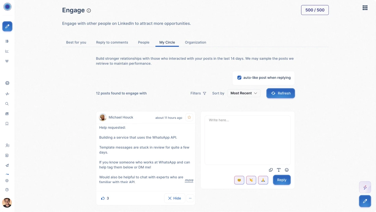 Engage With People On LinkedIn - Taplio