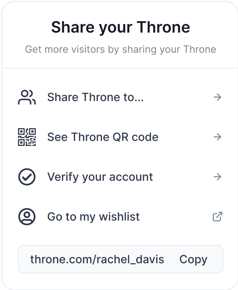 Throne | The Wishlist for Creators | The Leading Gifting Platform