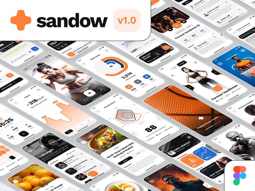 strangehelix.bio | Product | sandow UI Kit: AI-Driven Fitness ...
