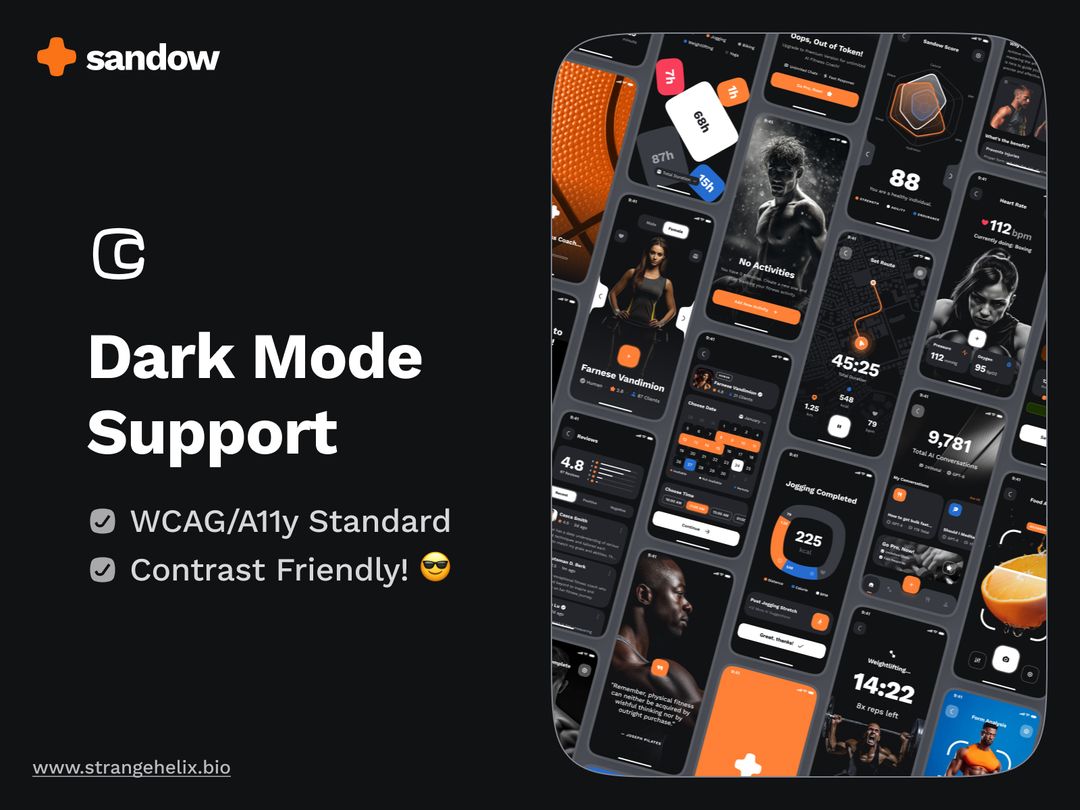strangehelix.bio | Product | sandow UI Kit: AI-Driven Fitness ...